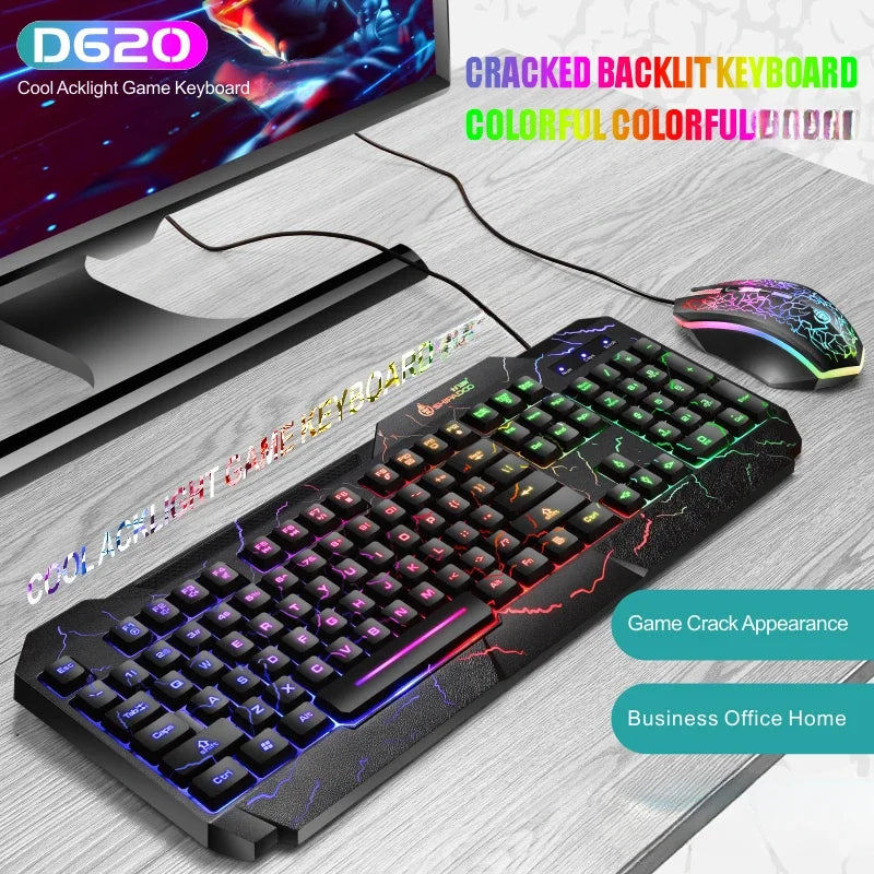 Rgb Backlit Mechanical Feeling Gaming Keyboard Mouse Combo – Mjg Store