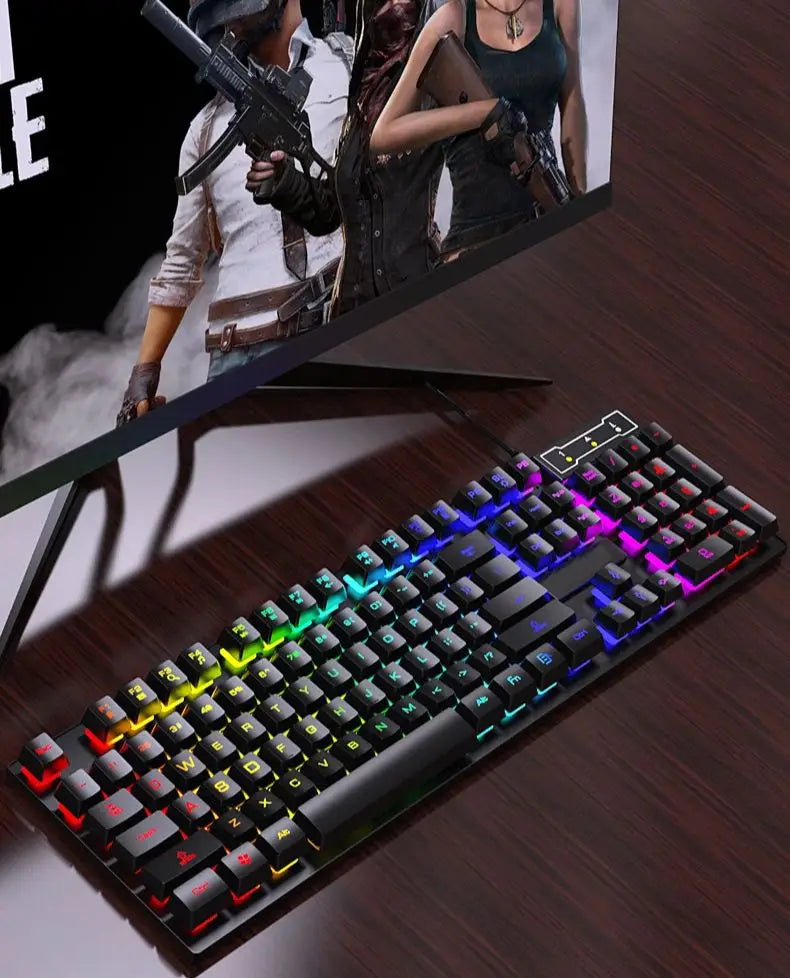 Mechanical Rgb Backlit Gaming Keyboard And Mouse Set – Mjg Store